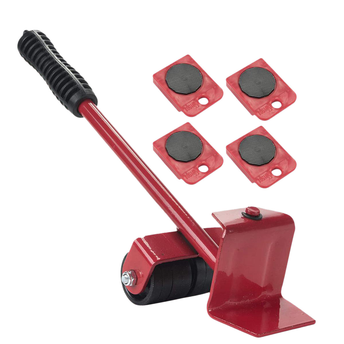 Furniture Moving Transport Tool Set 4 Mover Roller+1 Wheel Bar Heavy ...