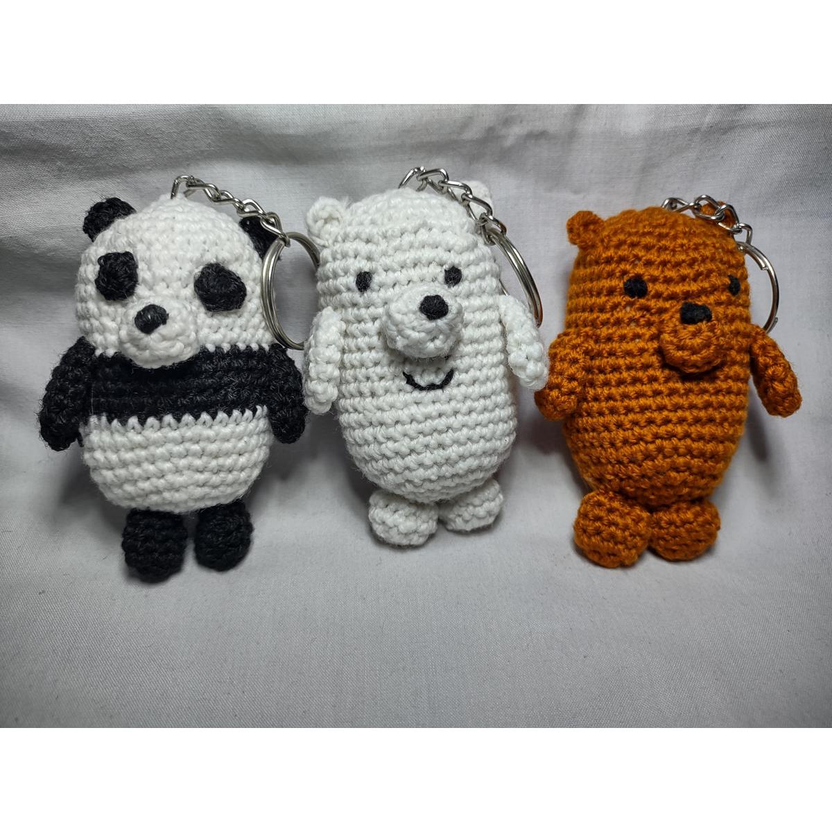 We bare bears key chains Grizzly Ice bear Panda Keychains Cartoon bear ...