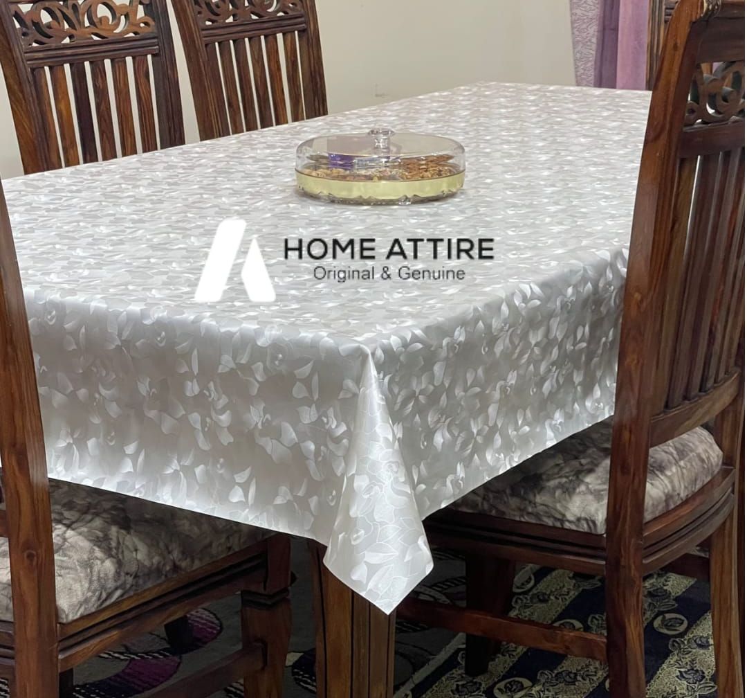 6 Chairs Rectangle (60 x 90) Inches Fancy Dining Table Cover Sheet ...