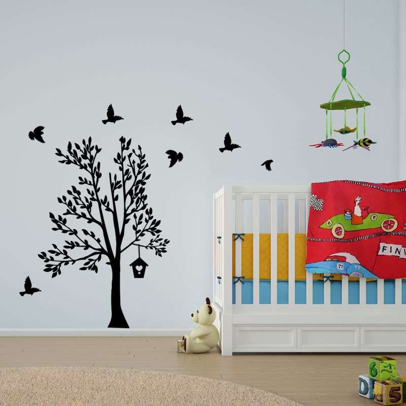 Tree of enchanted birds Wall sticker tree (24 x 38 Inches) | Daraz.pk