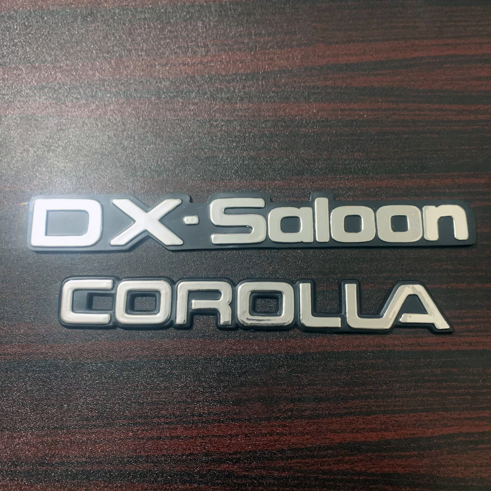 Pack of 2 COROLLA DX-Saloon Monogram Plastic Emblem For Toyota Corolla ...