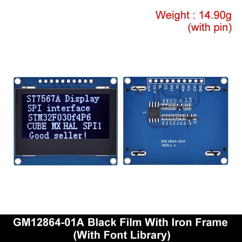 TZT 12864 SPI LCD Module 128X64 SPI ST7567A COG Graphic Display Screen Board LCM Panel 128x64 ...