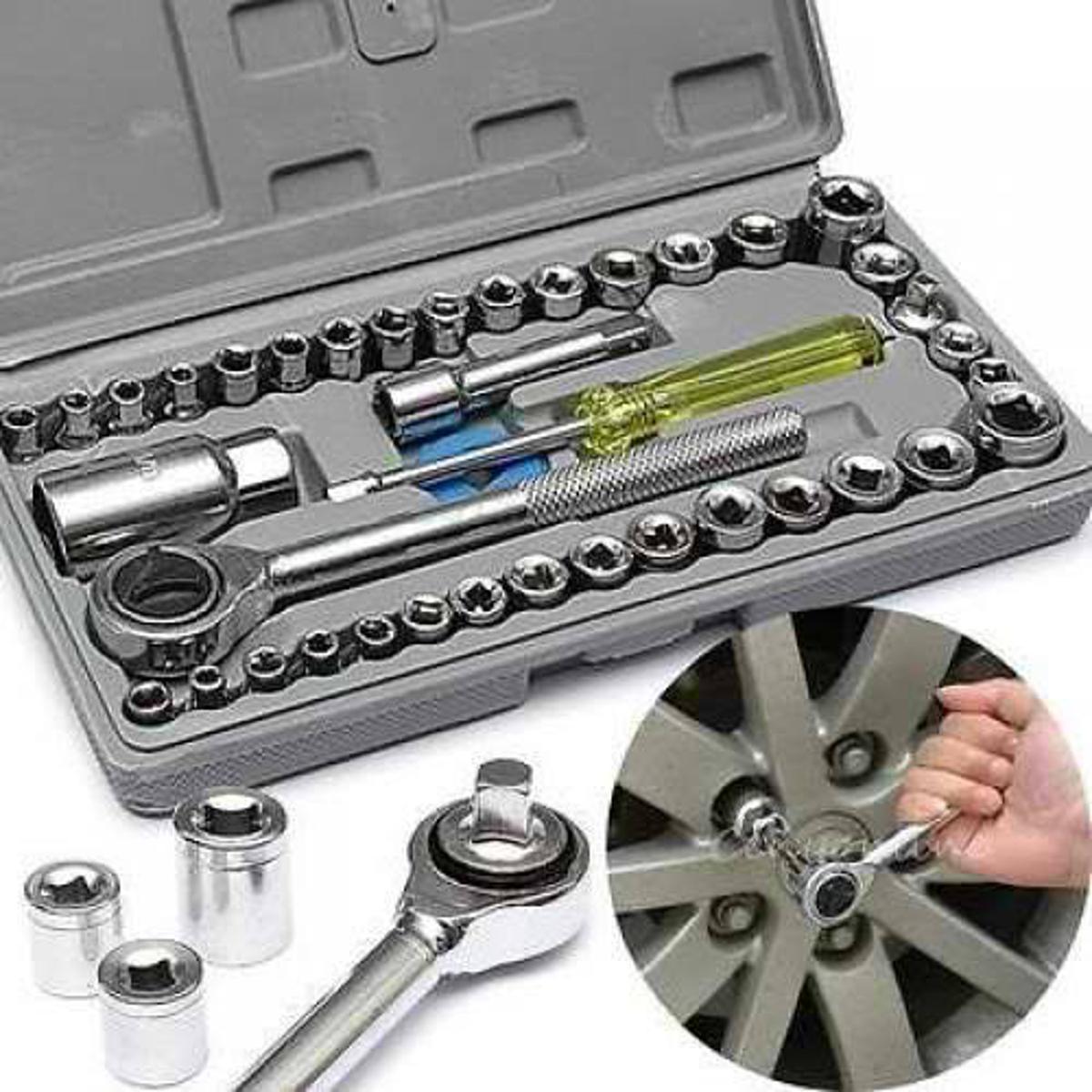 Original Aiwa 40 Piece Toolkit Tool kit Combination Socket Ratchet ...