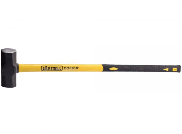 Heavy Duty 16LB Sledge Hammer With Heat Treated Polished Black Head and ...