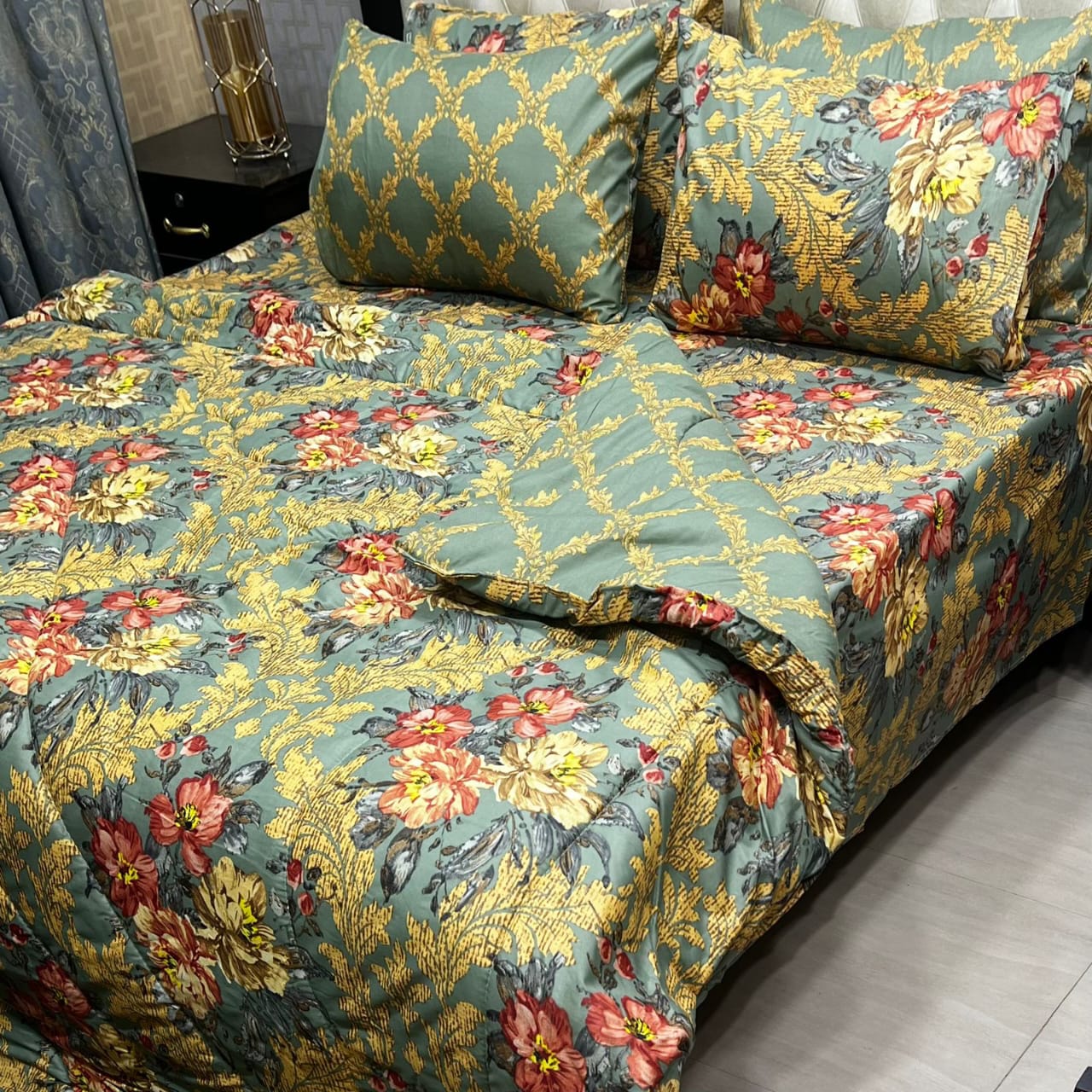 Vicky razai set 6pcs Double Bed razai set Multi Colors - New Designs ...