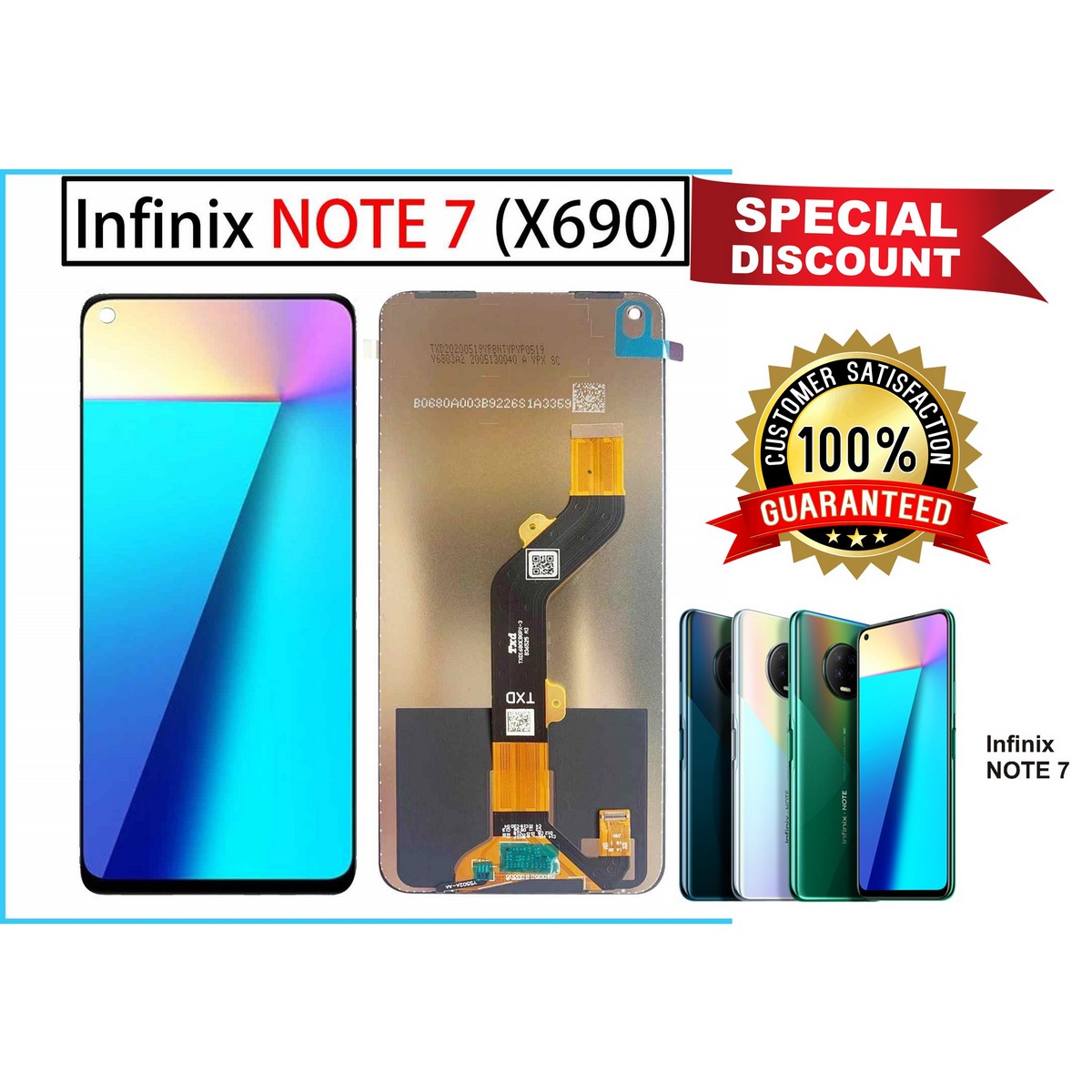 Infinix Note 7 LCD Panel Replacement Assembly - X690B | Daraz.pk