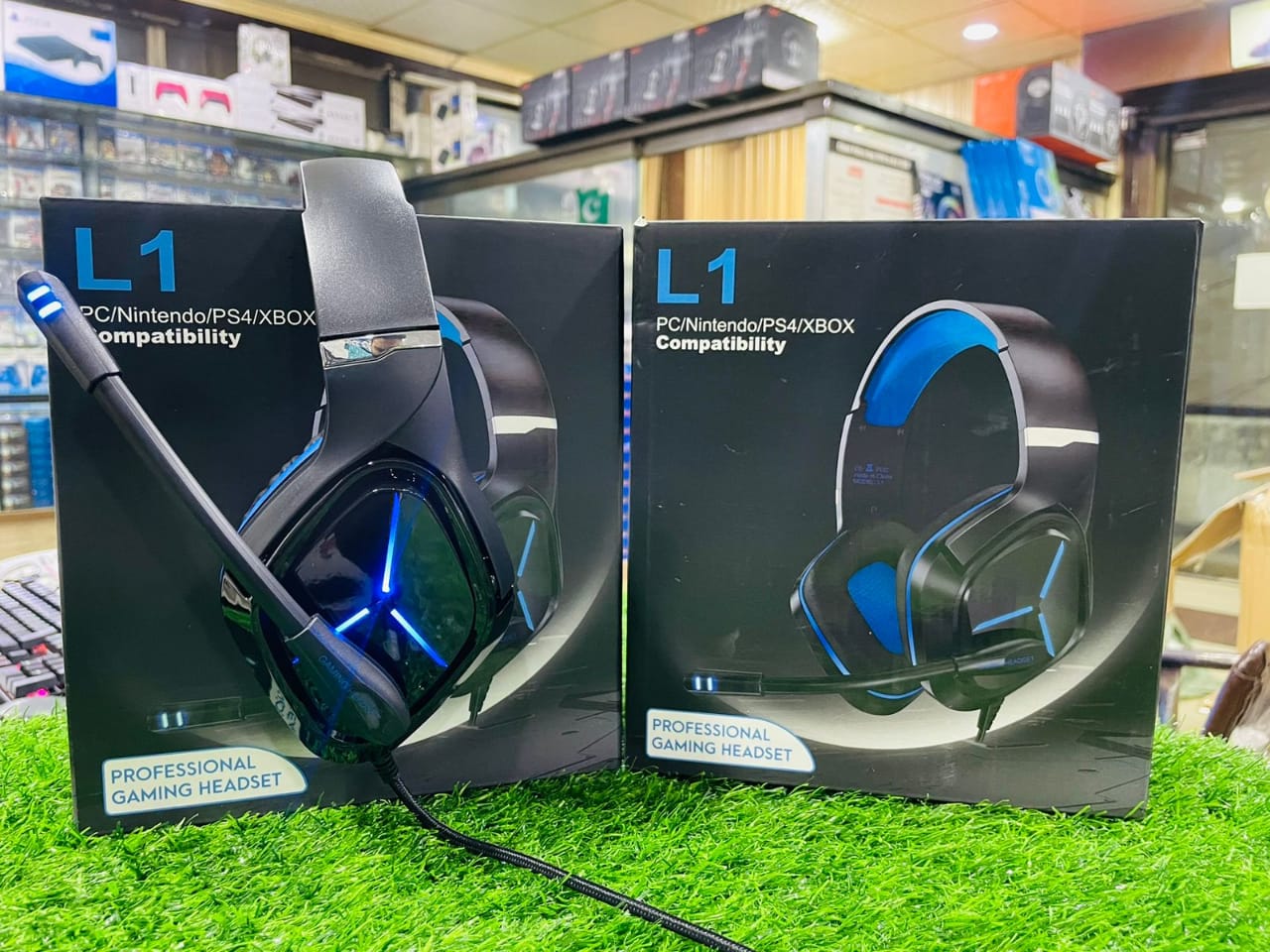 Gaming Headset With Mic For PC,PS4, Xbox One Over-Ear Headphones L1 ...