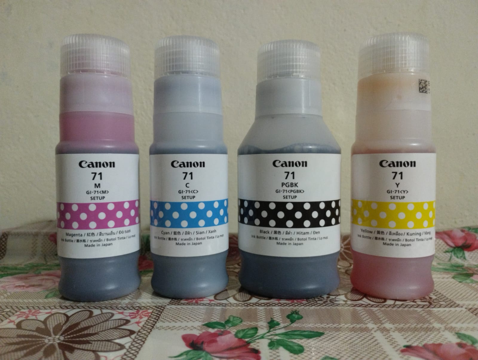 Canon 71 Original Ink Bottle Set Japan ( G1020 ~ G2020 ~ G3060 ~ G3020 ...
