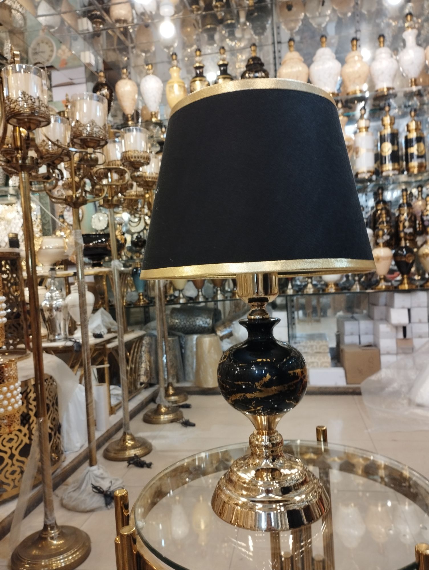 Ceramic Table Lamp with Metal Base | Daraz.pk