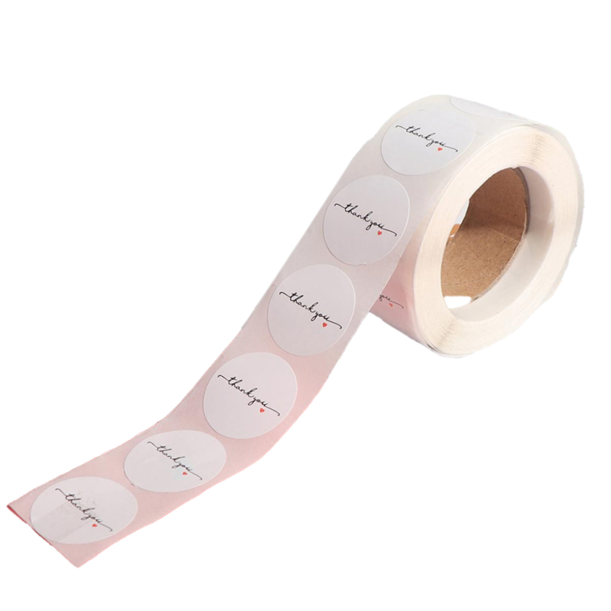 500Pcs/Roll Round White Paper Label Sticker Thank You Sticker Scrapbook ...