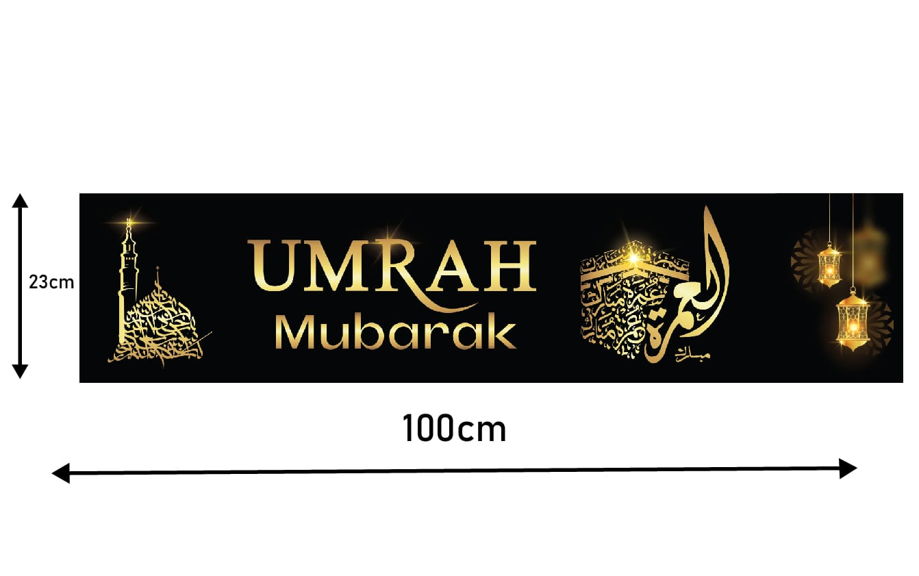 Umrah Mubarak Set Banner Buntings decorative wall hanging reusable2023 ...