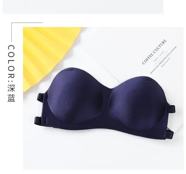 Women's Strapless Wireless Bralet Bra Bandeau Crop Top Padded Bra ...