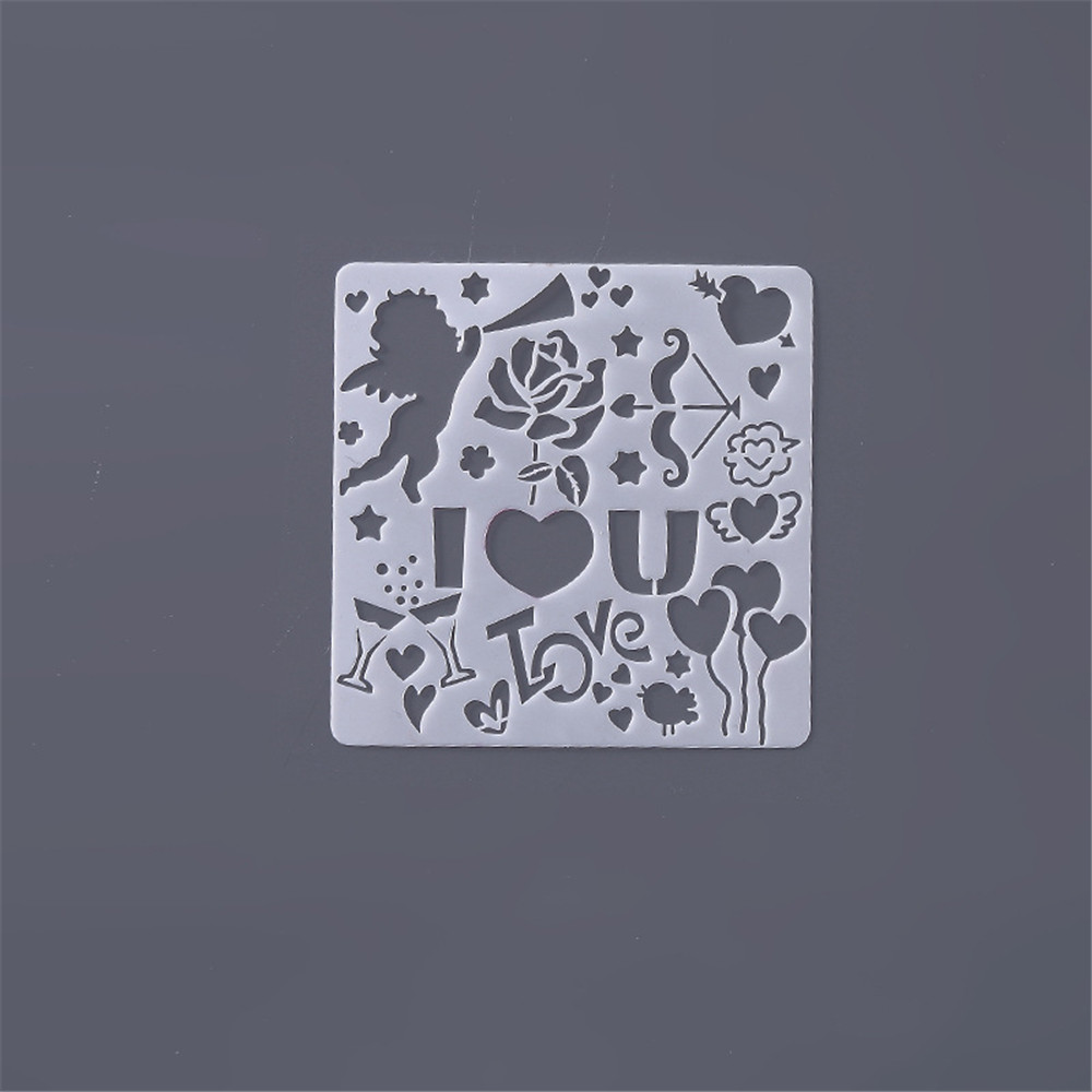 Christmas Letter Love Stencils Theme Lace Ruler Painting Stencil DIY ...