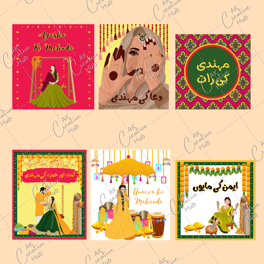 Customized Cone Stickers - Mehndi Cone Stickers/Sauf Cone Stickers ...