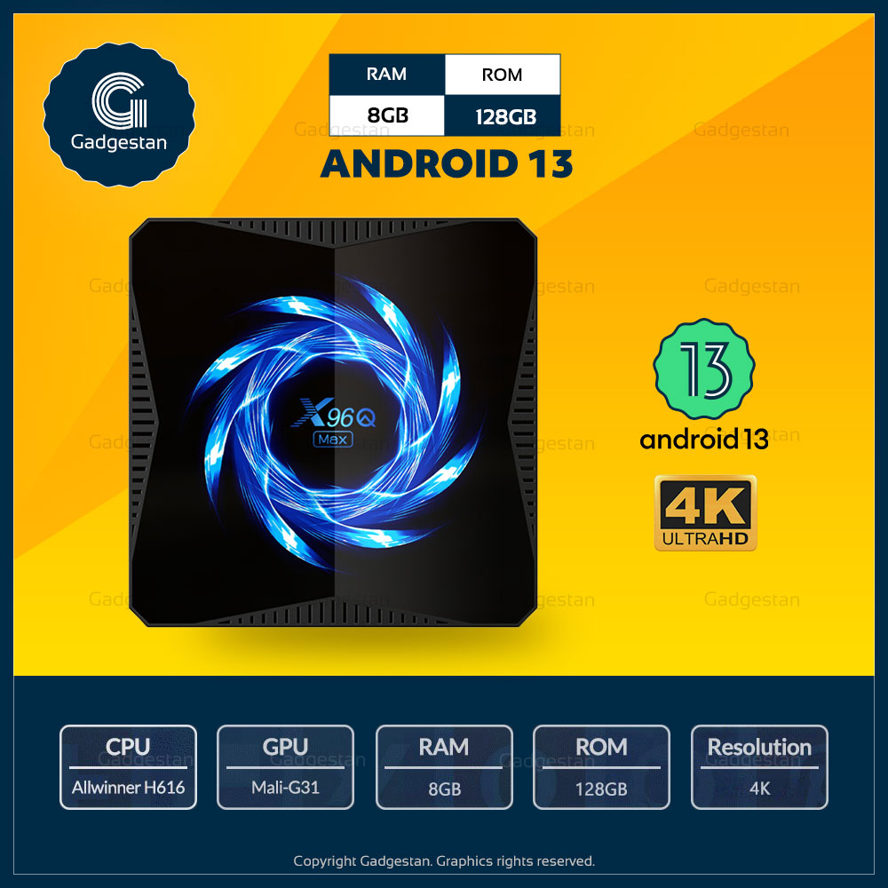 X96Q Max - 8GB 128GB - Android 13 - 4K - Smart Android Tv Box | Daraz.pk