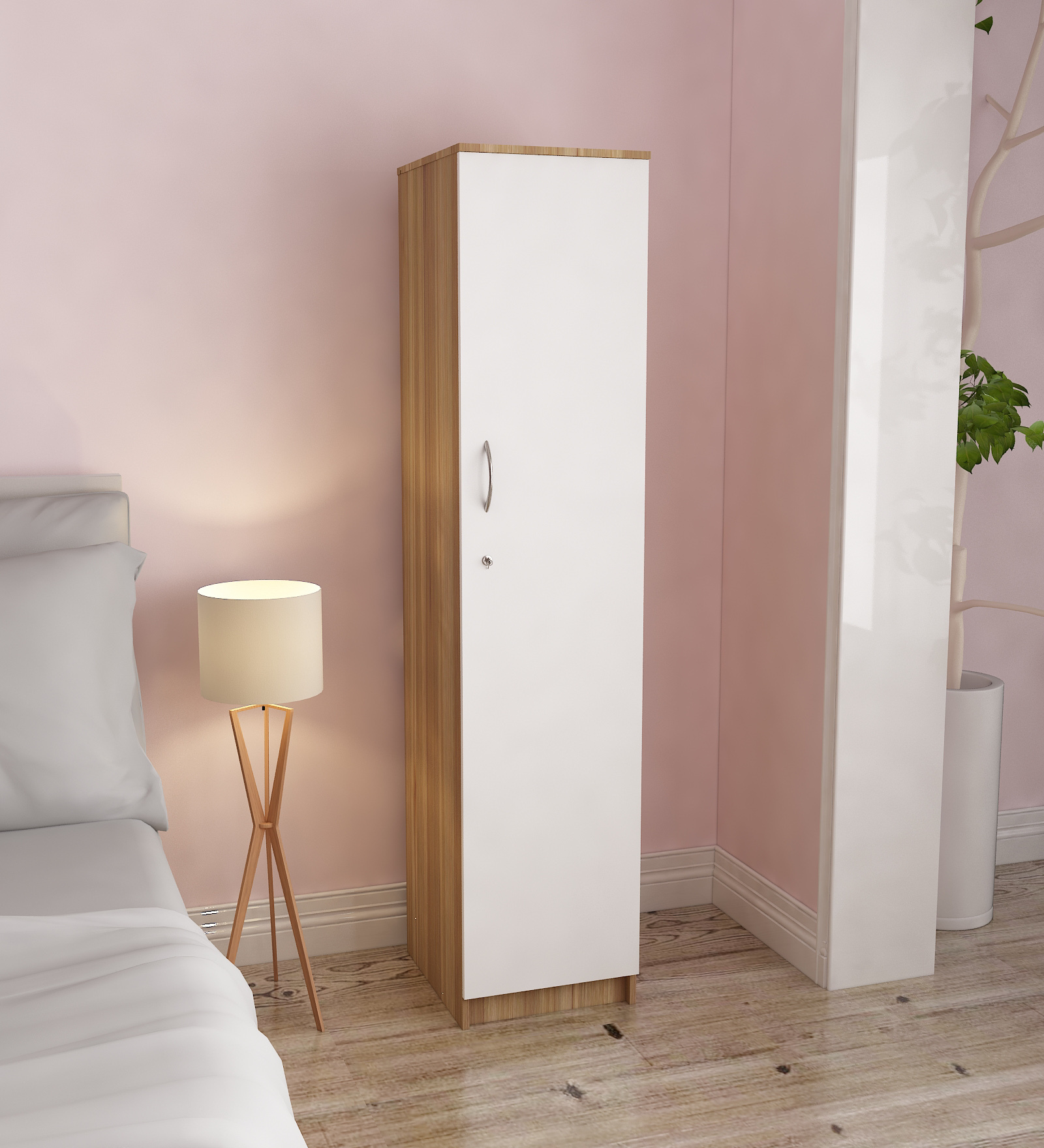 Wood Cupboard Wood Almirah 5 Shelves With Door Storage Cabinet ...