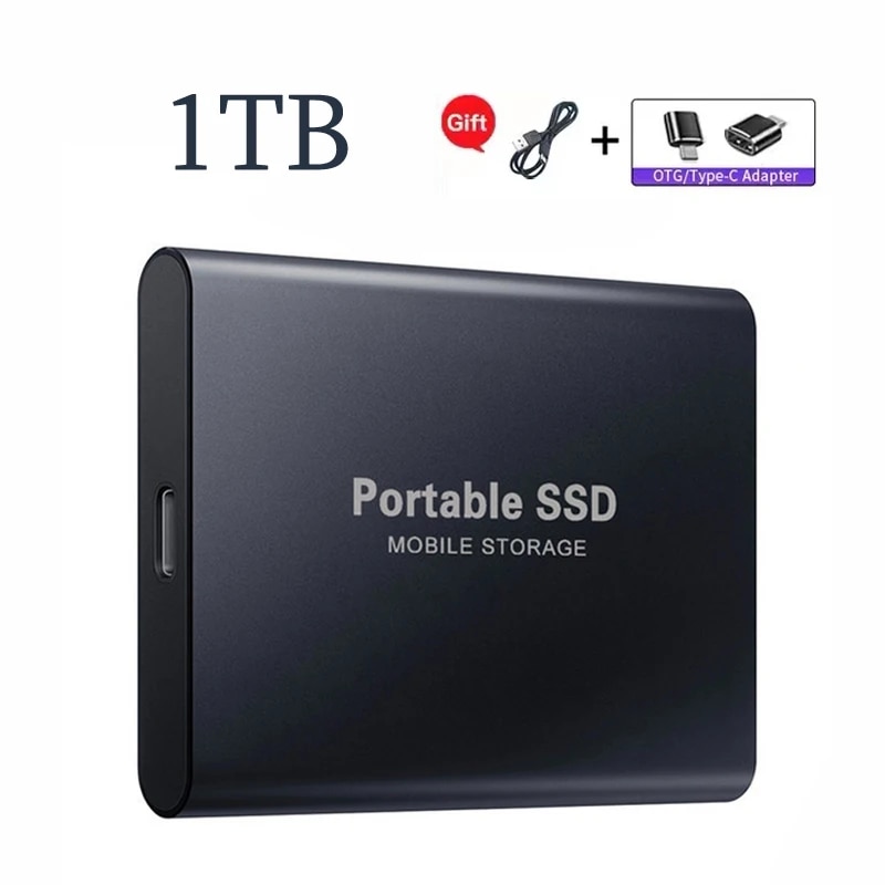 Portable Original High-speed 1TB SSD External Solid State Hard Drive USB3.1 Interface 500GB SSD ...