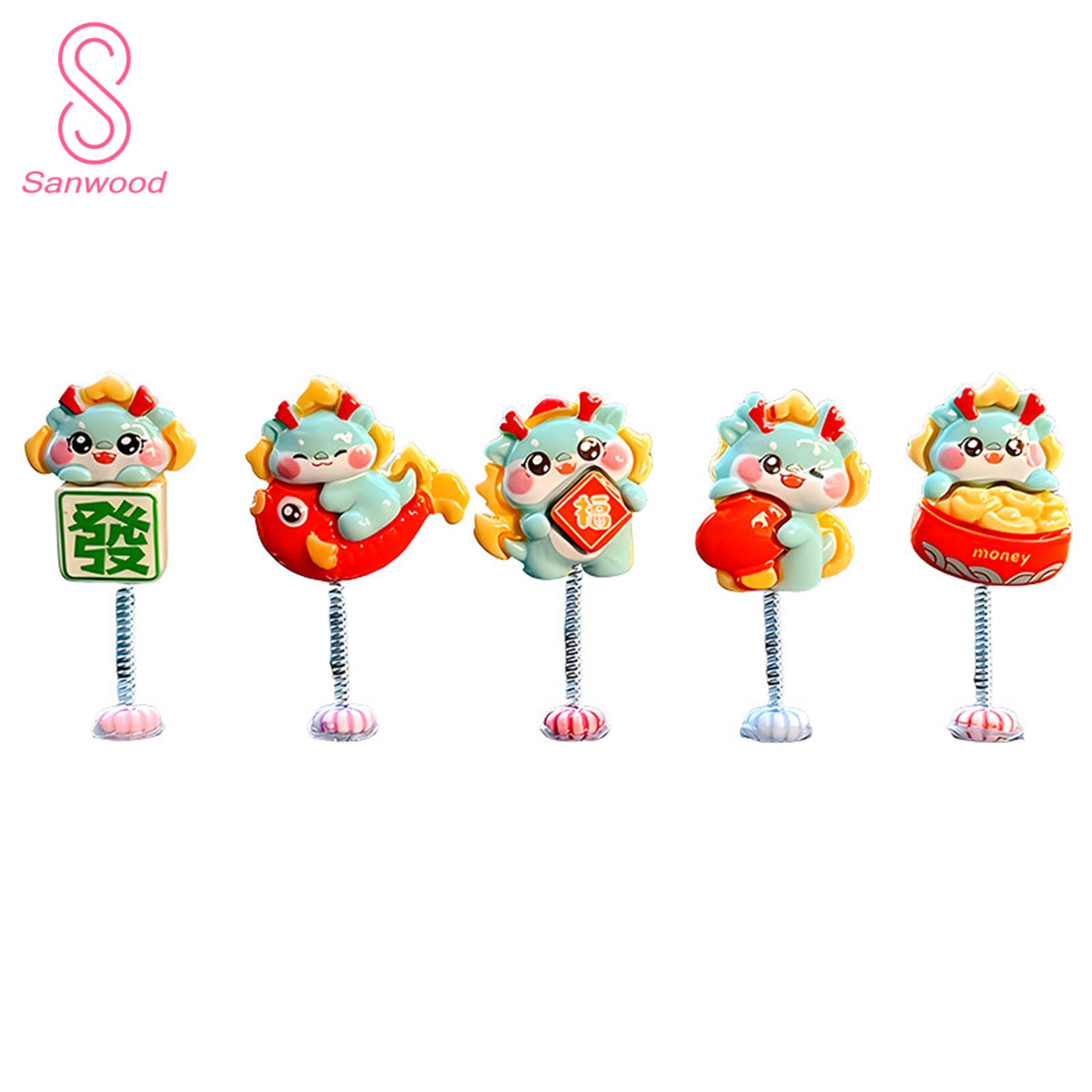 Shaking Dragon Figurine Year of the Dragon Resin Figurine Cute Cartoon ...
