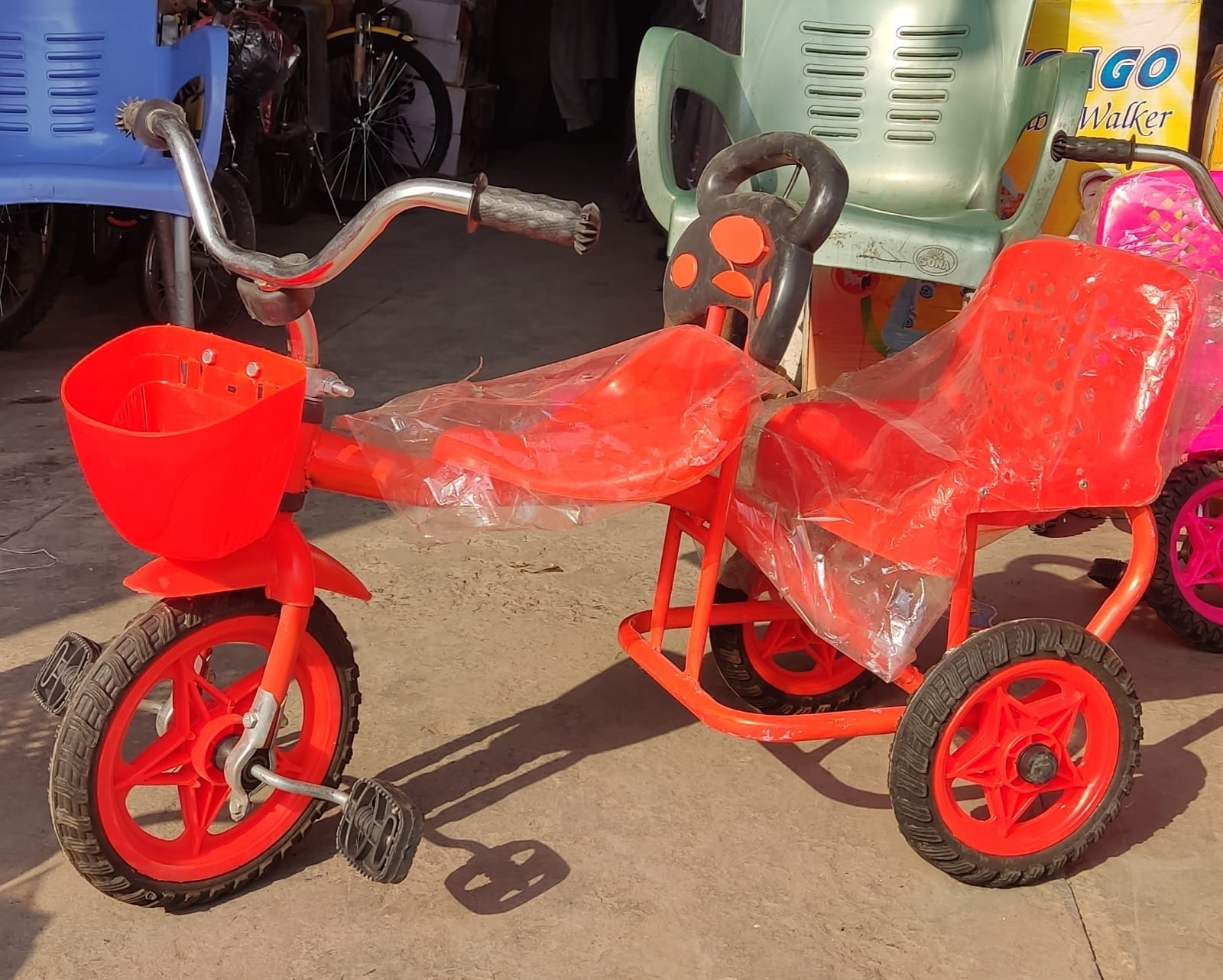 DIAMOND DOUBLE SEAT CYCLE SUITABLE FOR KIDS FROM 3-4 YEARS | Daraz.pk
