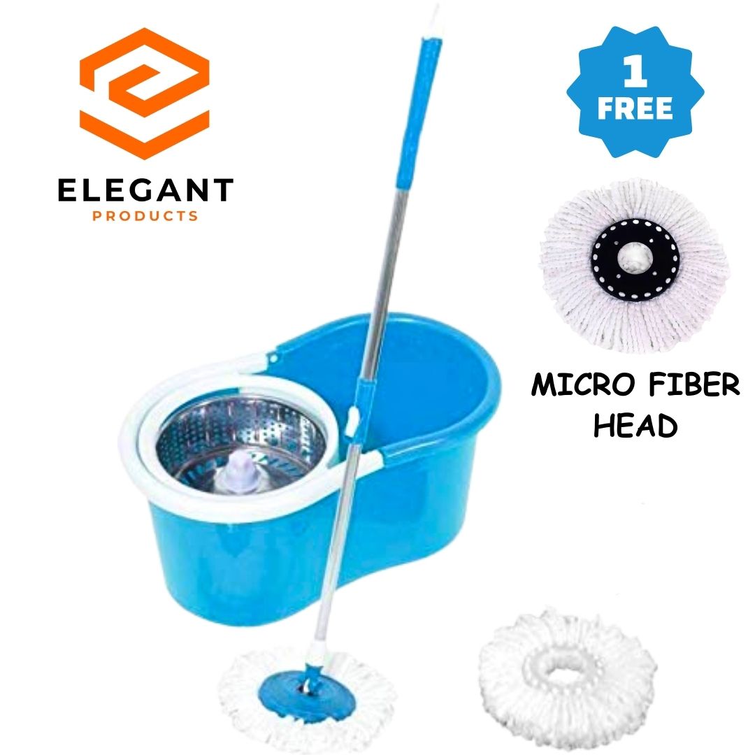 Magic Spin Mop Bucket with Stainless Steel Rod For Home Cleaning - Spin ...