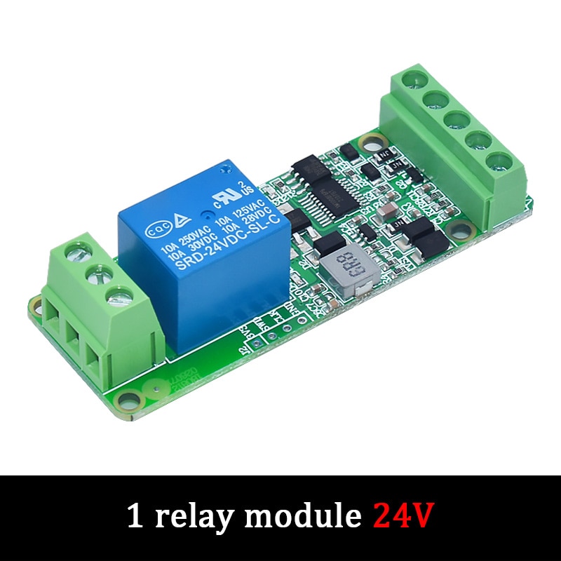 5V 12V 24V Modbus Rtu 1 2 channel Relay Module RS485 TTL Communication ...