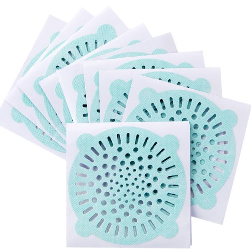 10Pcs Disposable Sink Filter Shower Drain Stickers Drain Hair Catcher ...