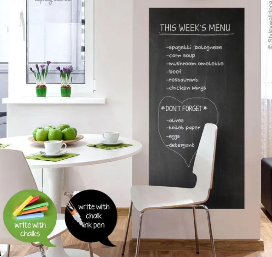 Chalk Board Wall Decal, Chalkboard Wall Decal, Chalkboard Organizer ...