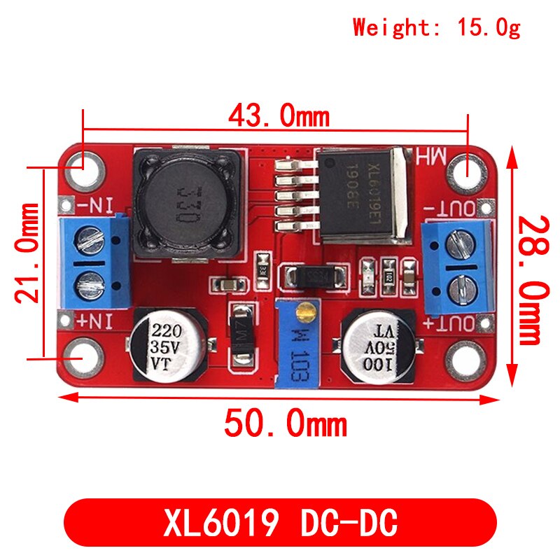 XL6009/XL6019 4A Boost Converter Step Up Adjustable 15W 5-32V to 5-50V DC-DC Power | Daraz.pk