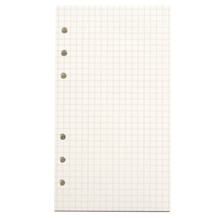 A6/A5 6-RING BINDER SQUARE GRID PAGES REFILLS | Daraz.pk
