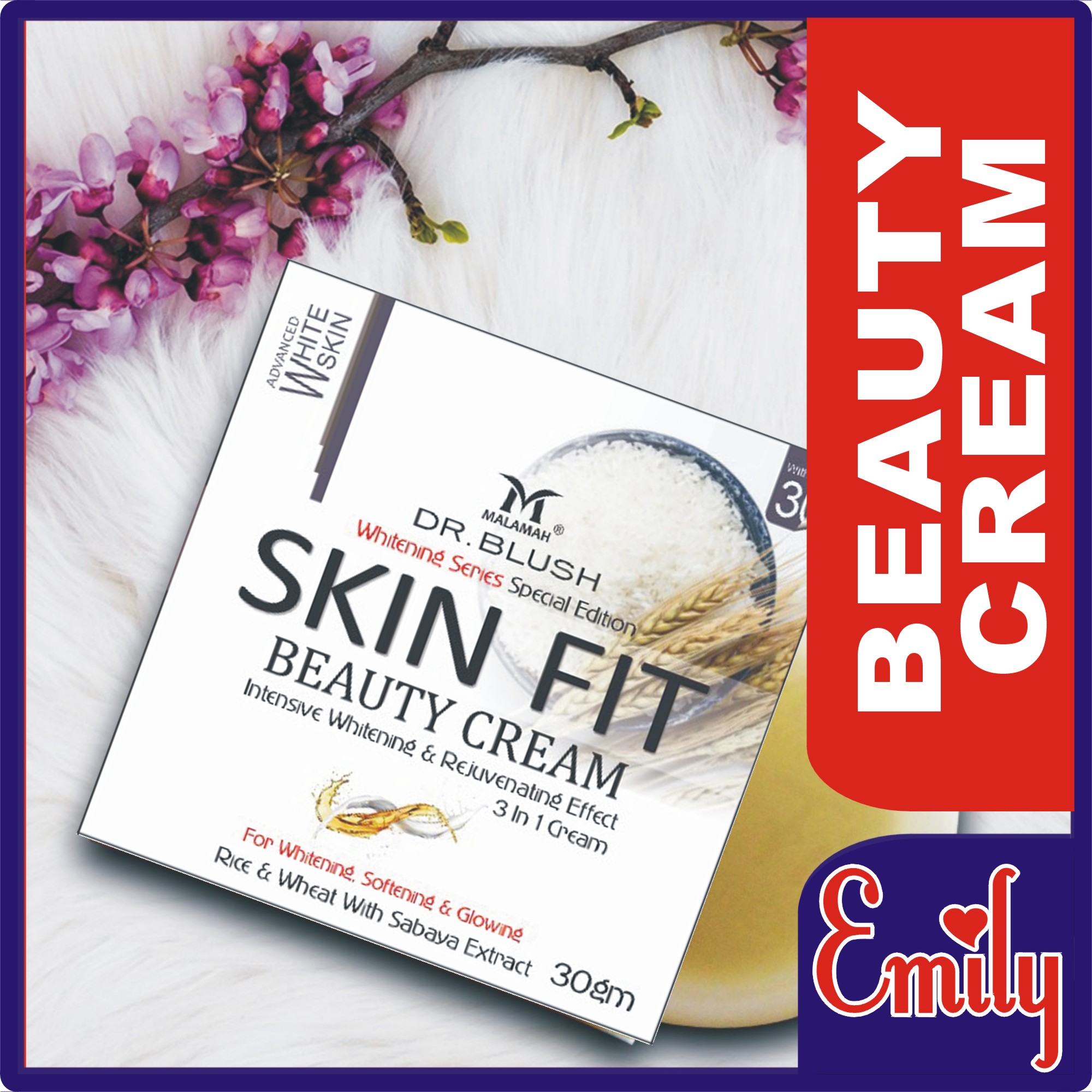 MALAMAH DR BLUSH SKIN FIT RICE AND WHEAT BEAUTY CREAM SKINFIT 3 IN 1 ...