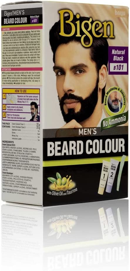 Bigen Men's Beard Color, Natural Black B101, 40g in Pakistan | Daraz.pk