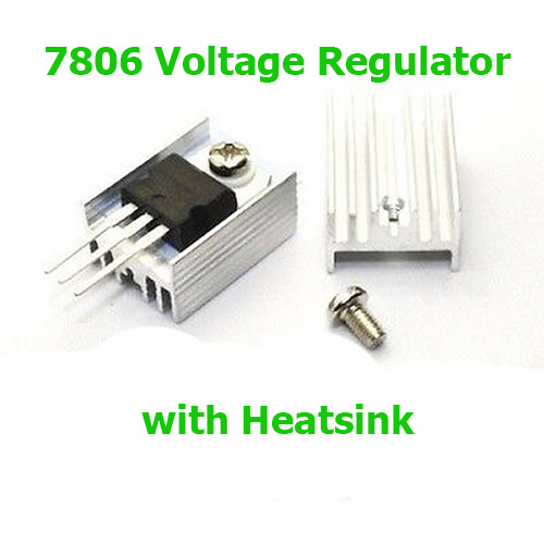 LM7806 L7806 LM7806CV Linear Voltage Regulator 6V IC with Heatsink ...