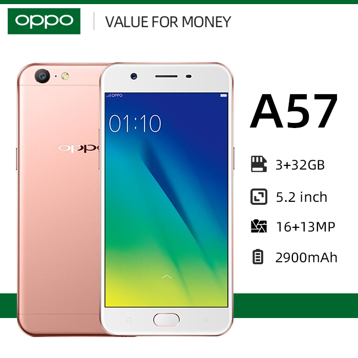 Oppo A57 - 5.2" HD Display - 4GB RAM - 64GB ROM - Dual Sim Approved - with free Charger and Box ...