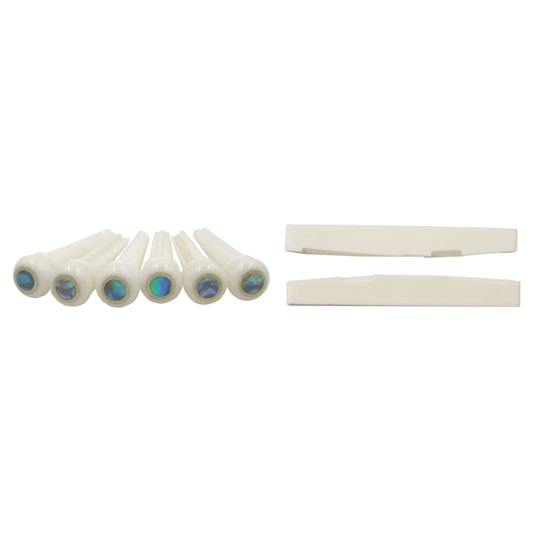 PDTYMWNG Guitar Bone Bridge Pins and 5.3mm Position Abanlone Dot with ...
