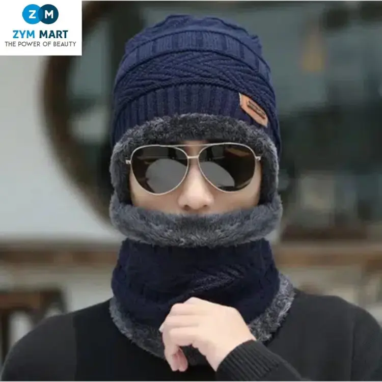 Winter Beanie Hat Cap Neck Warmer Scarf Set Fleece|Cold Weather Face ...