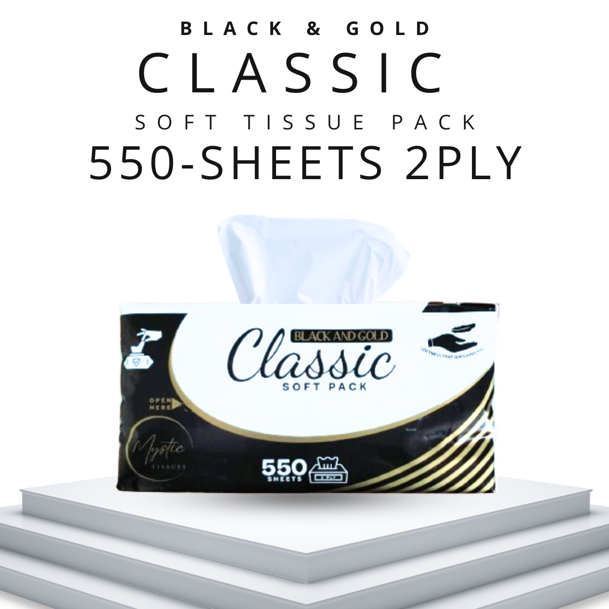 Tissue Paper - 550Sheets x 2Ply - Tissues - Tissues Pack - Pack of ...