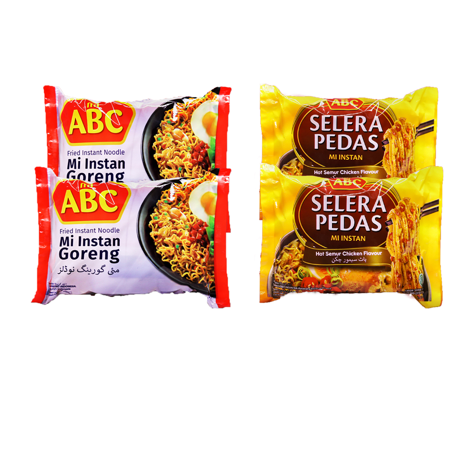 Pack of 4 Indonesian Noodles - Instant Noodles - Hot And Spicy Noodles ...