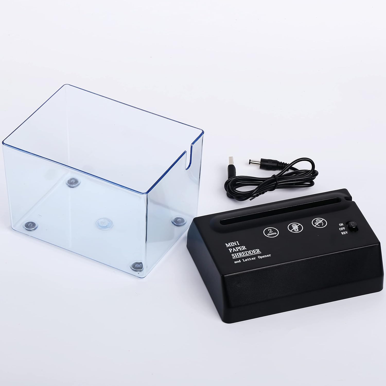Mini Paper Shredder with Auto Feed - Portable A6 Document Shredder for ...