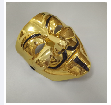 Golden - Halloween Vendetta Masquerade Horror Mask Hacker Male/Female V ...