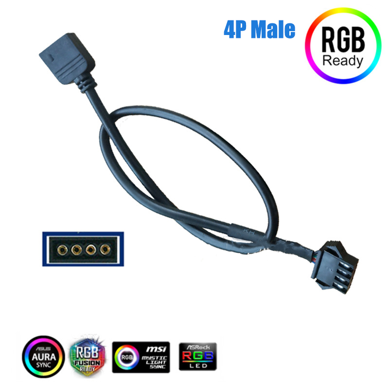 Motherboard RGB Adapter Conversion Cable 5V 3Pin / 12V 4Pin Led Strip ...