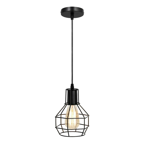Nest Wire Cage Ceiling Pendant Black Cluster Light Fitting | Ceiling ...