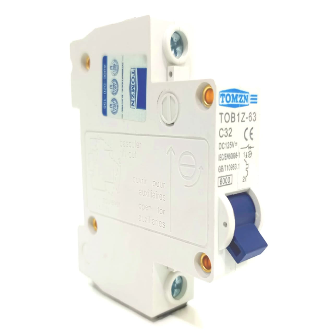TOMZN DC Breaker C-32 MCB 1P 125V Mini Circuit Breaker (TOB1Z-63 ...