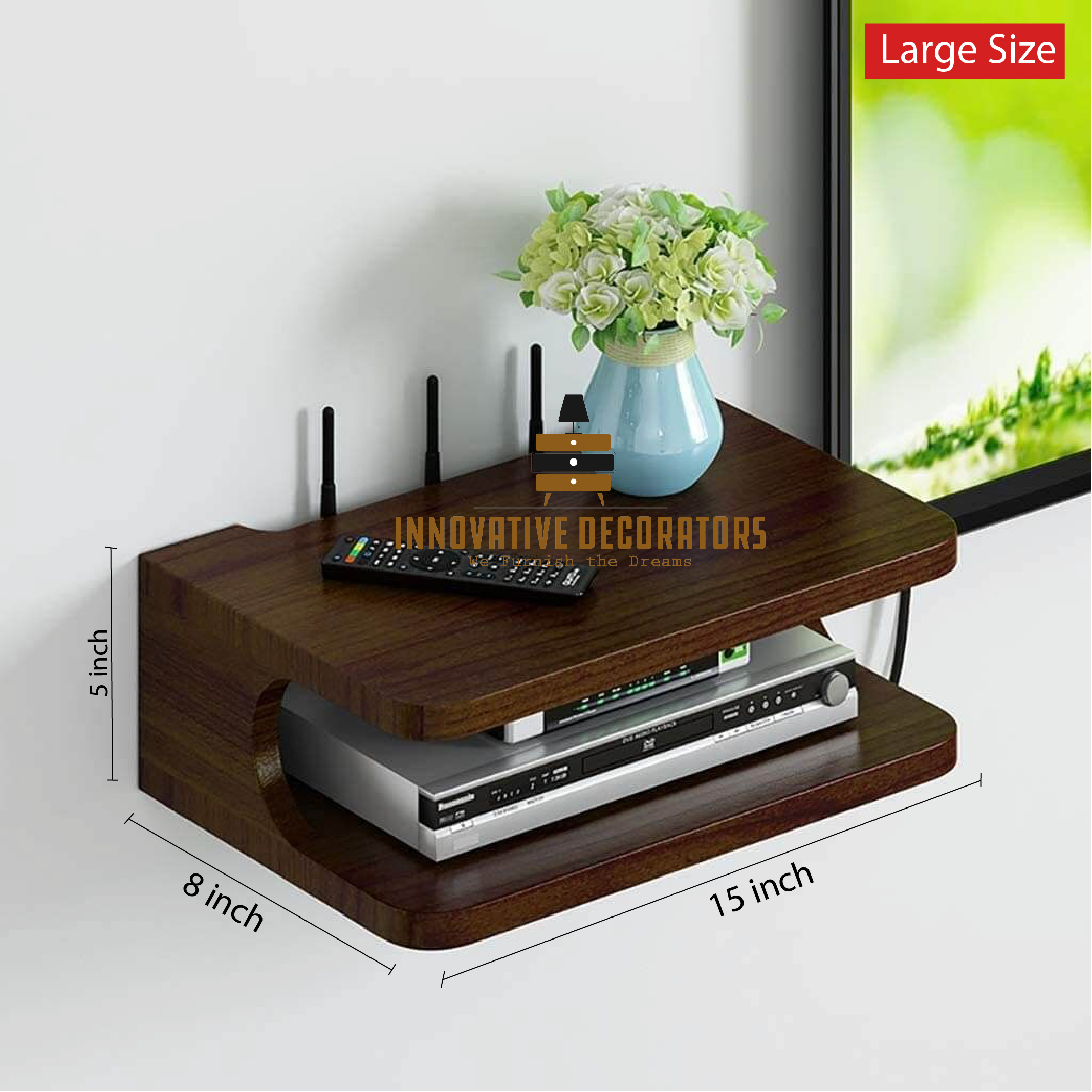 2 Layers Wall Mounted Shelf For Wifi Router, Phone, Decorative Items ...