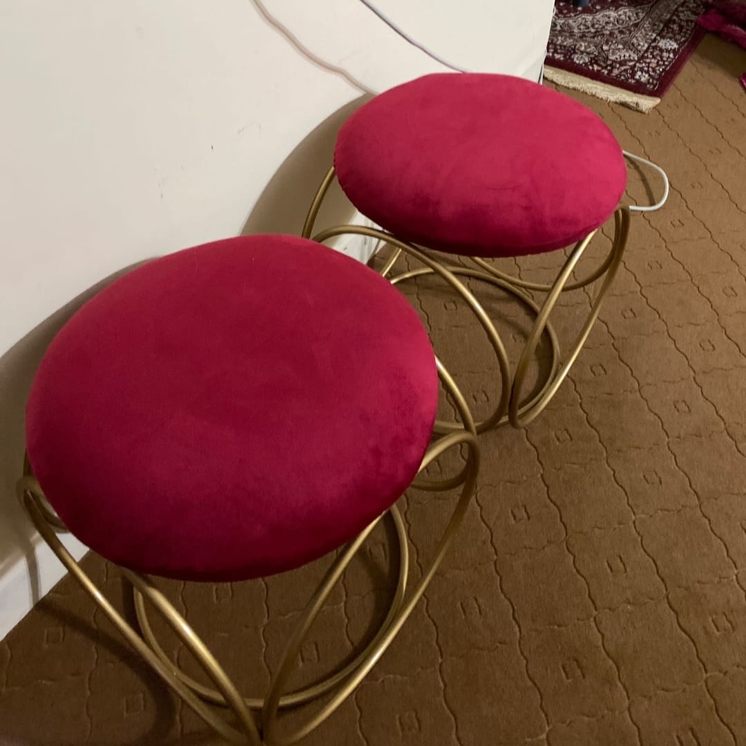 sitting stool sofa chair ottoman stool with metal legs Ottoman pouffes ...