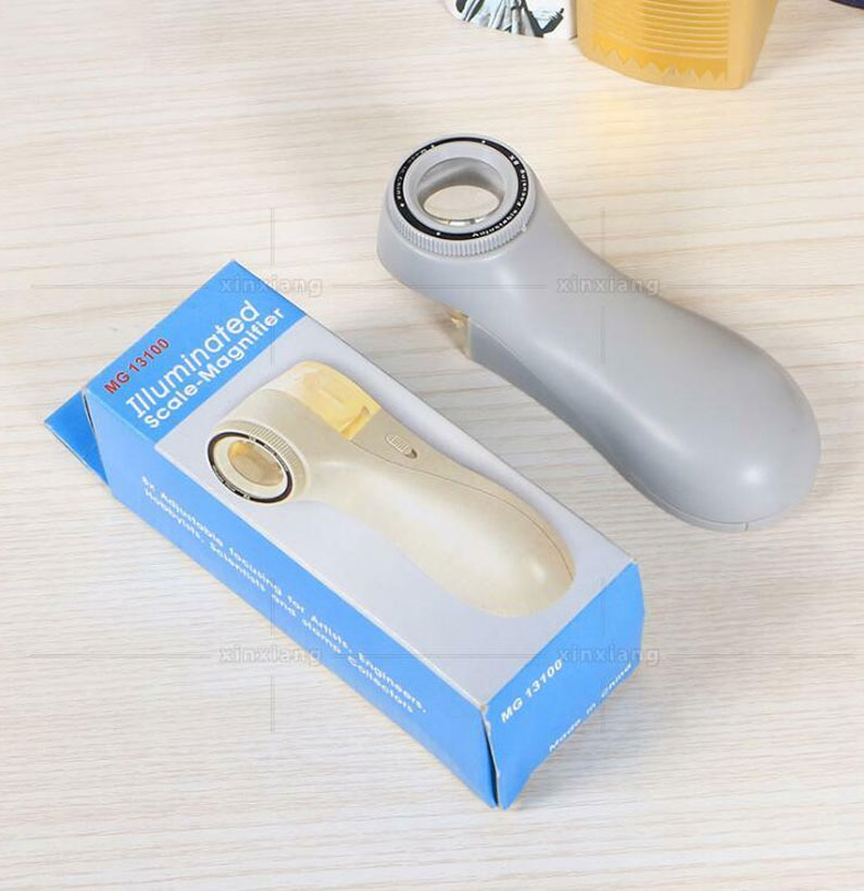 8x Illuminated Scale Magnifier Illuminated Scale Magnifying Glass with ...