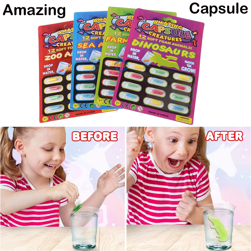 Magic Grow in Water Sea Animal Capsule Toys – Fun Expanding Water Toys ...