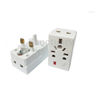 (Pack of 2) Multi 3 Pin Shoe With Fuse & Extra Socket - 13 Amp 250 V ...