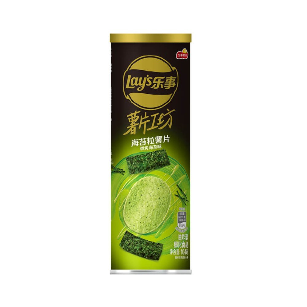 Le.shi Potato Chips Workshop 104g*24 FCL Ham-flavored Black Truffle Avocado Purple Potato ...