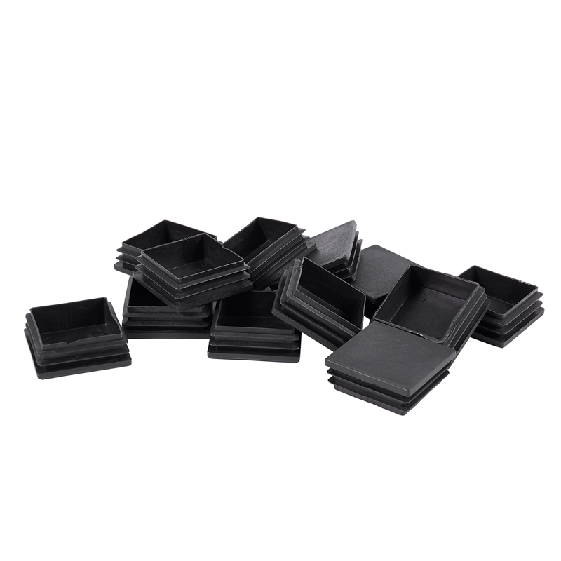 50mm x 50mm Plastic Square End Blind Plugs Cap Pipe Inserts 12pcs ...