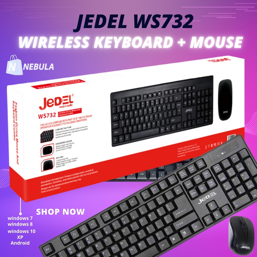 Jedel WS732 Wireless Keyboard & Mouse Combo - keyboard - gaming ...